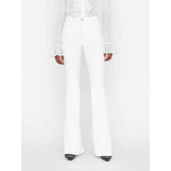 Frame Denim | Jeans | New Frame Le One Flare Jean In Blanc | Poshmark